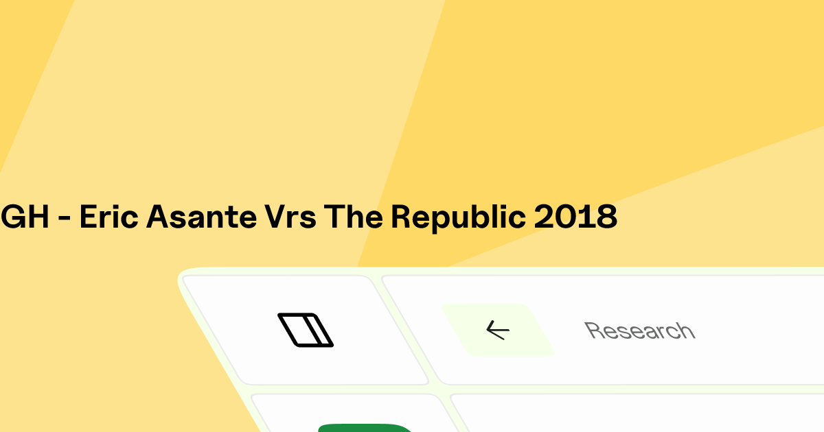 GH - ERIC ASANTE v. THE REPUBLIC | Eskwai